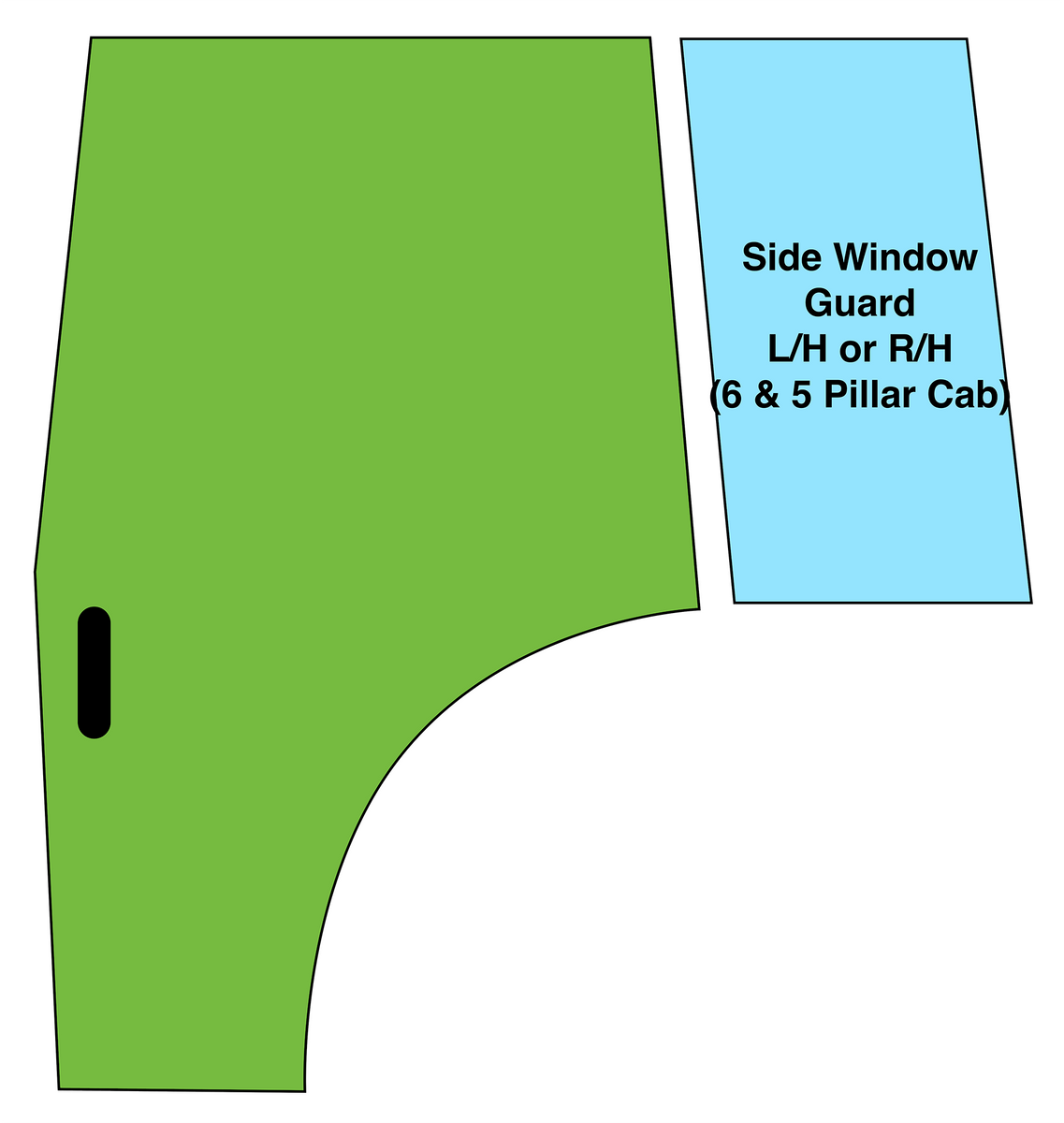 Side Window Guard L/H or R/H (6 & 5 Pillar Cab) – TractorGuard